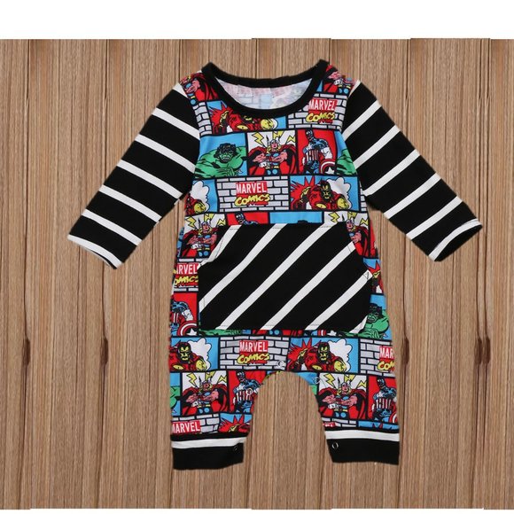 boutique | One Pieces | Marvel Boy Girl Romper Avengers Outfit Birthday ...